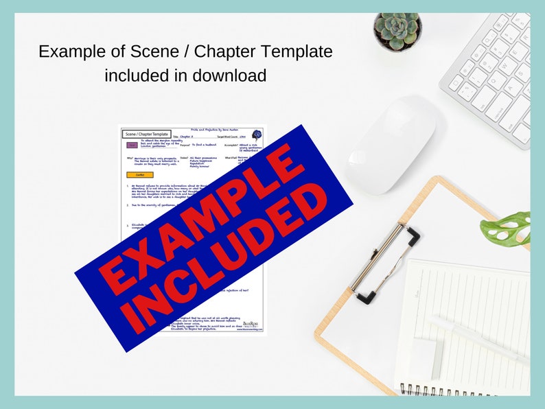 Scene Chapter Template | Story Planner | Printable PDF | Writing ...