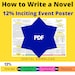 12% How to Write a Novel - Inciting Event Poster | Writing a Book ...