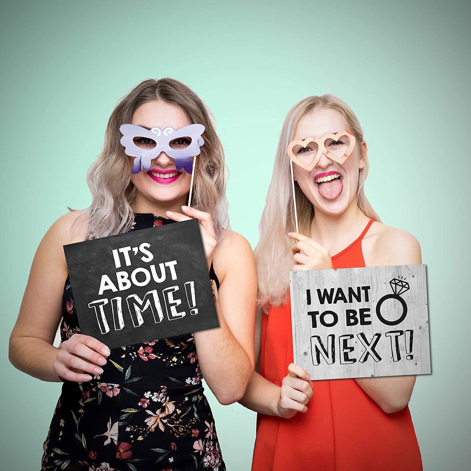 Wedding Photo Booth Props - 20 Designs, 8x10, Double Sided, Wedding ...