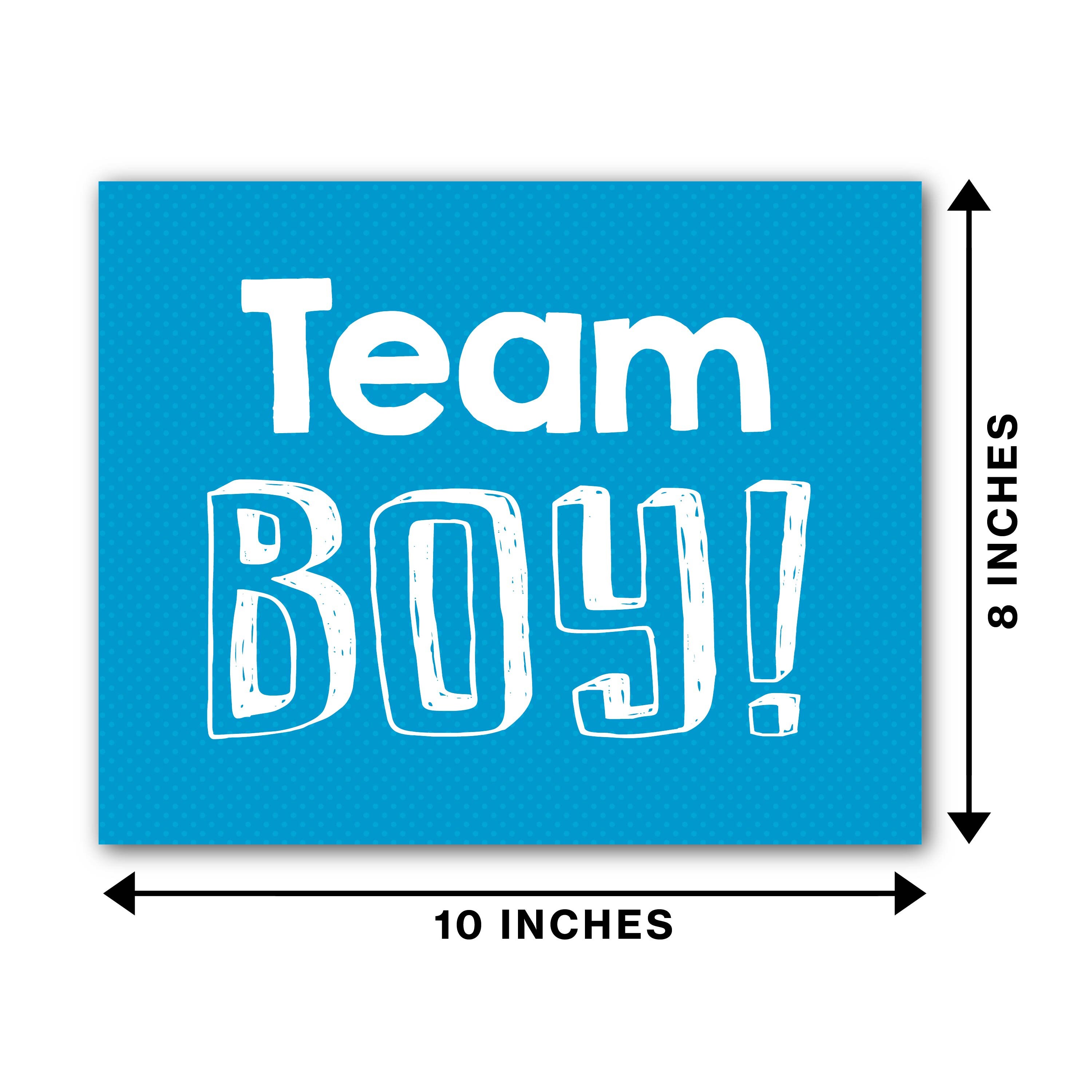 Baby Gender Reveal Party Photo Booth Props - 20 Designs, 8x10, Team Boy ...