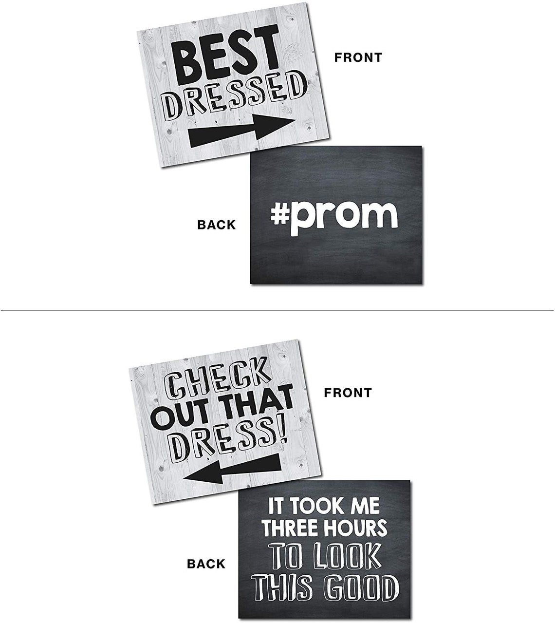 Prom Photo Booth Props 20 Designs 8x10 Double Sided Prom | Etsy