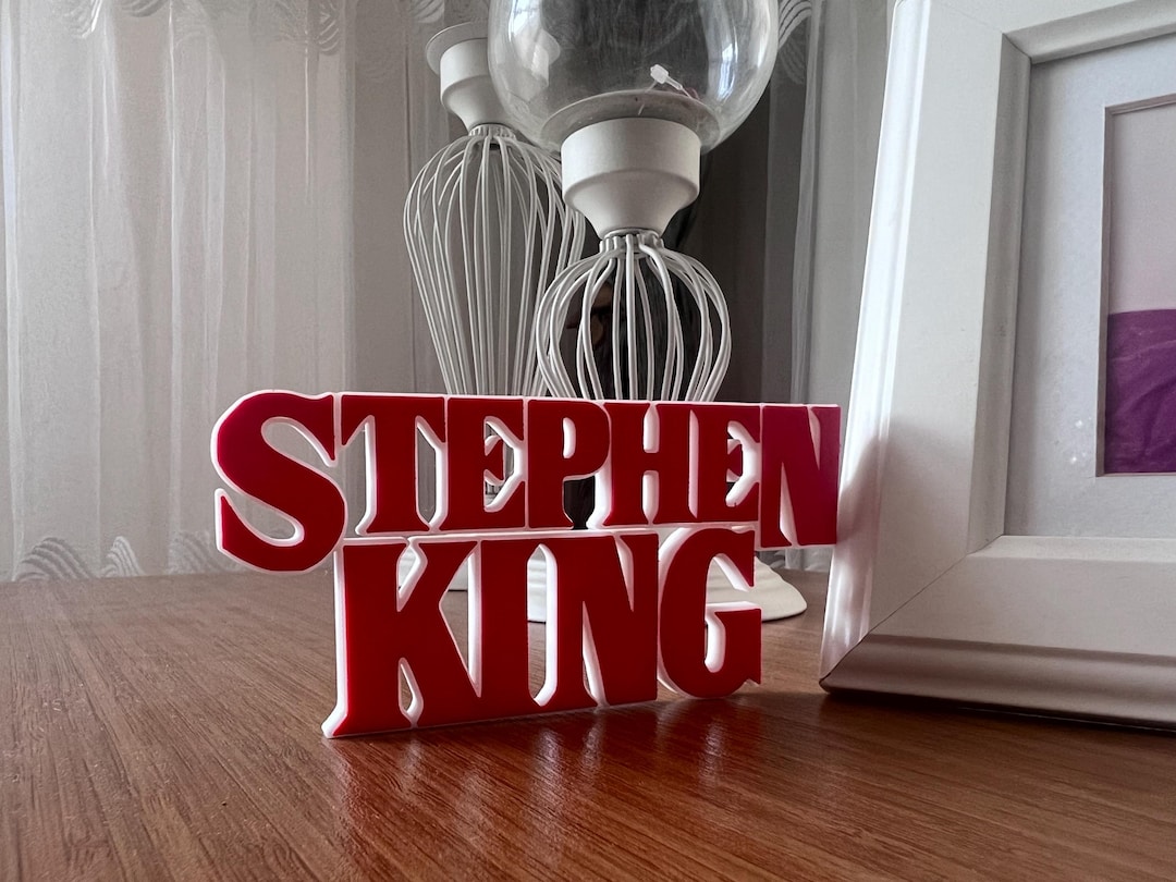 Stephen King Decor: 3D Printed Library Bookshelf Sign - Etsy