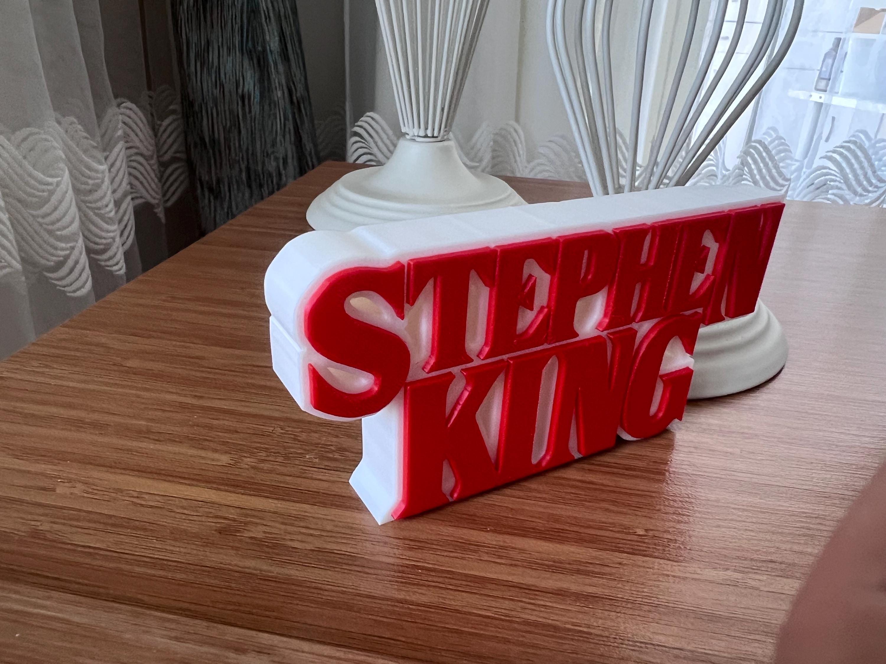 Stephen King Decor: 3D Printed Library Bookshelf Sign - Etsy