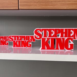 Stephen King Decor: 3D Printed Library Bookshelf Sign - Etsy