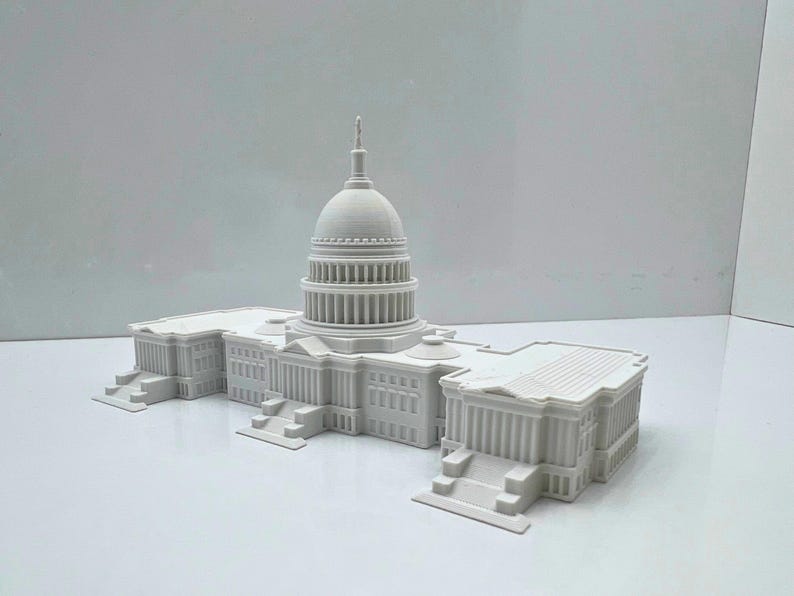U.S. Capitol Building Model: Patriotic Desk Decor - Etsy