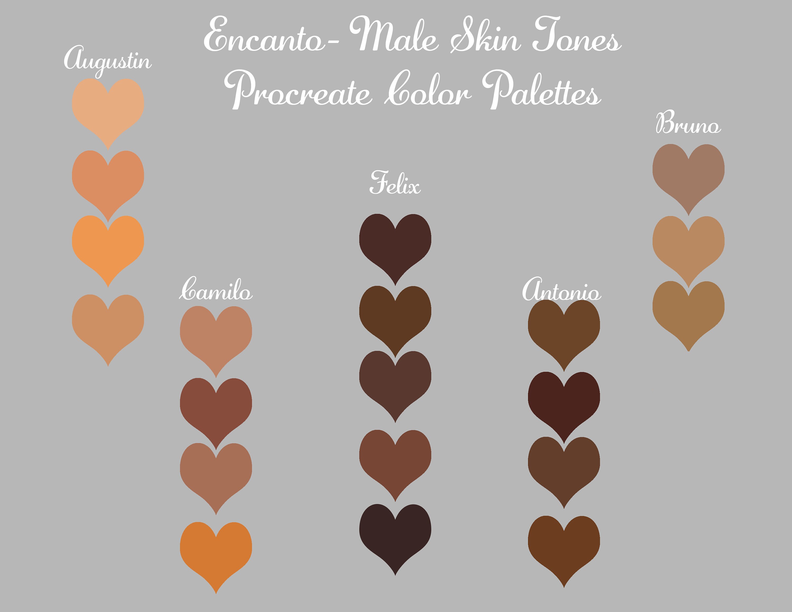 Procreate Color Palette Skin Tone | Etsy