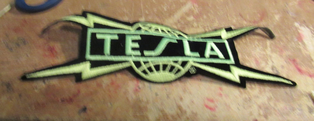 TESLA PATCH 1990S Super Large Rare Collectible Out of Print Green ...