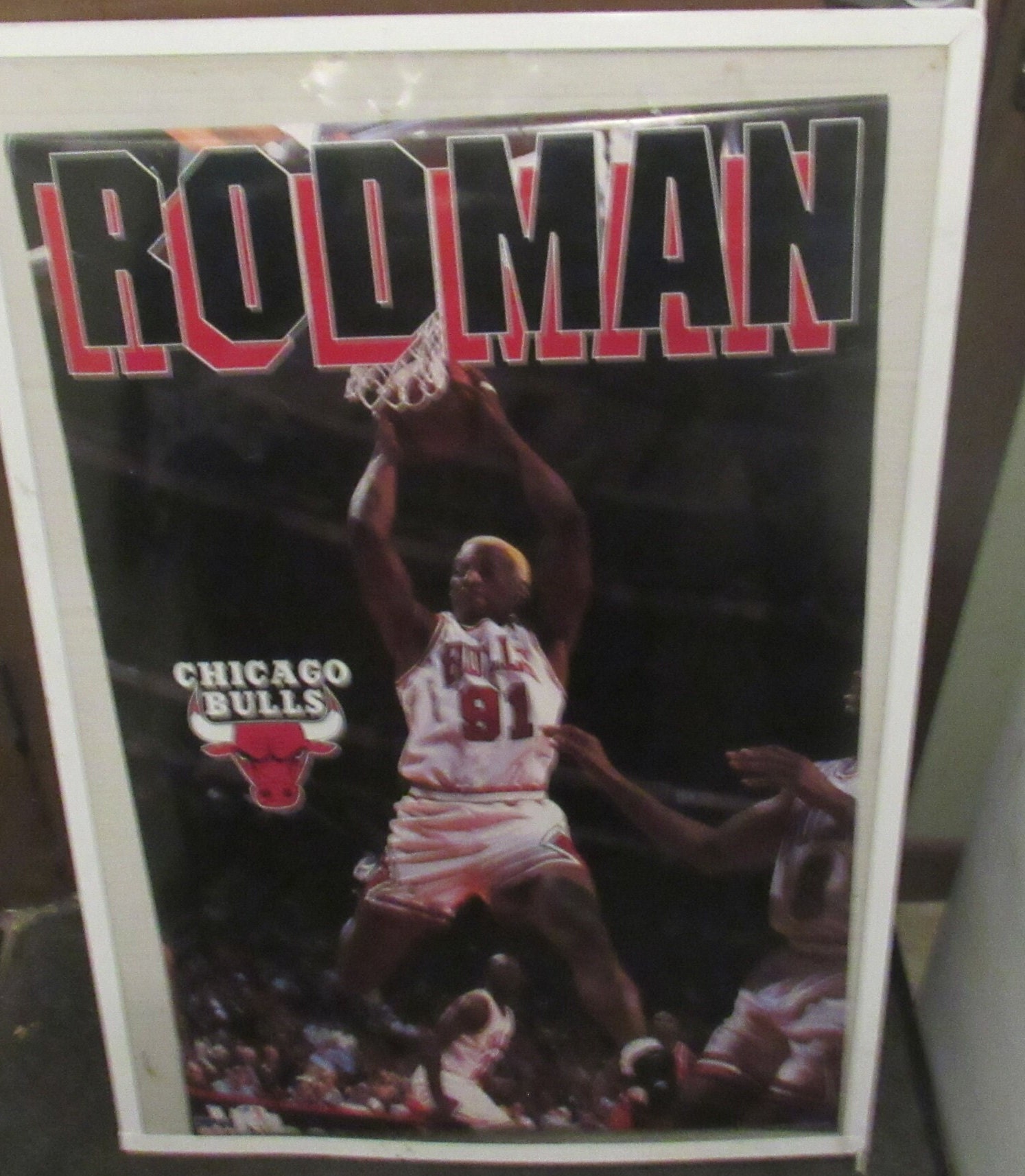 DENNIS RODMAN POSTER 1996 Nba Licensed Original Chicago Bulls Great No ...
