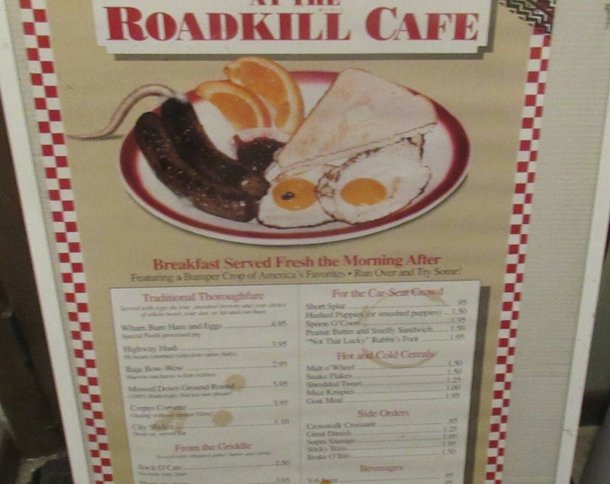 Restaurant Kitchen Novelty Sign Customized, Roadkill Café Sign, Novelty ...