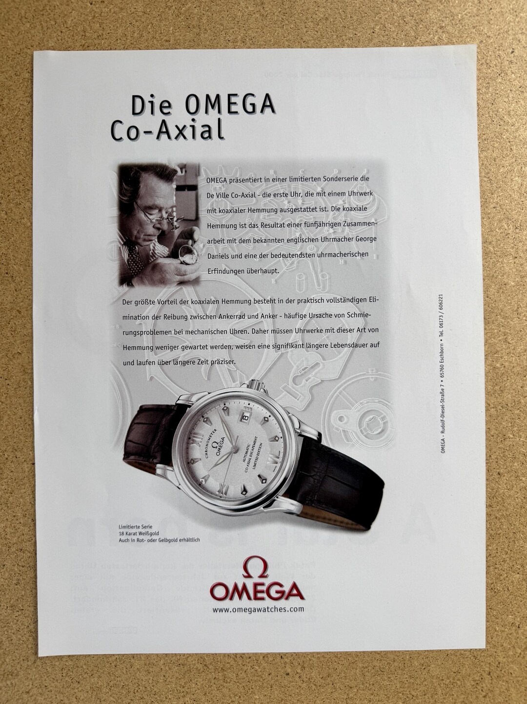 Omega Vintage Advert 2000‘s - Etsy