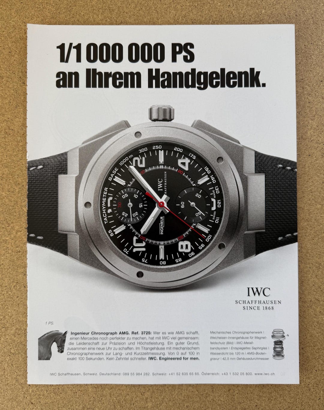 IWC Vintage Advert 2000‘s - Etsy