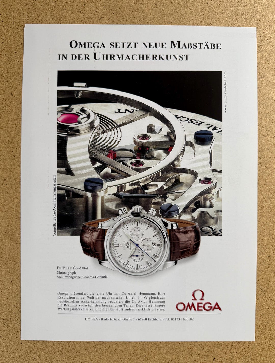 Omega Vintage Advert 90‘s - Etsy