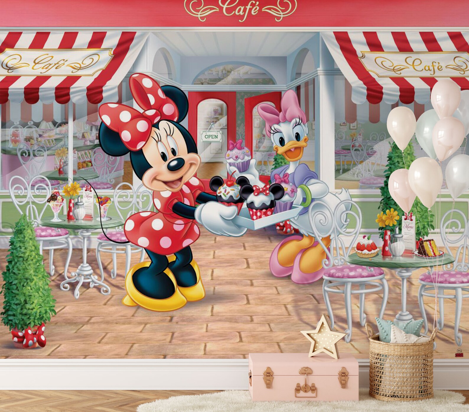 Minnie Mouse in the Sweet Shop Wall Mural | Minnie Mouse and Friends ...