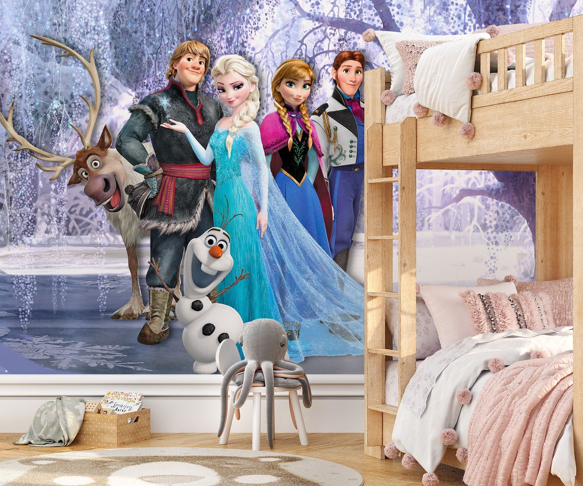 Frozen Wall Mural Frozen Wallpaper Frozen Wall Decor Nursery Decor ...