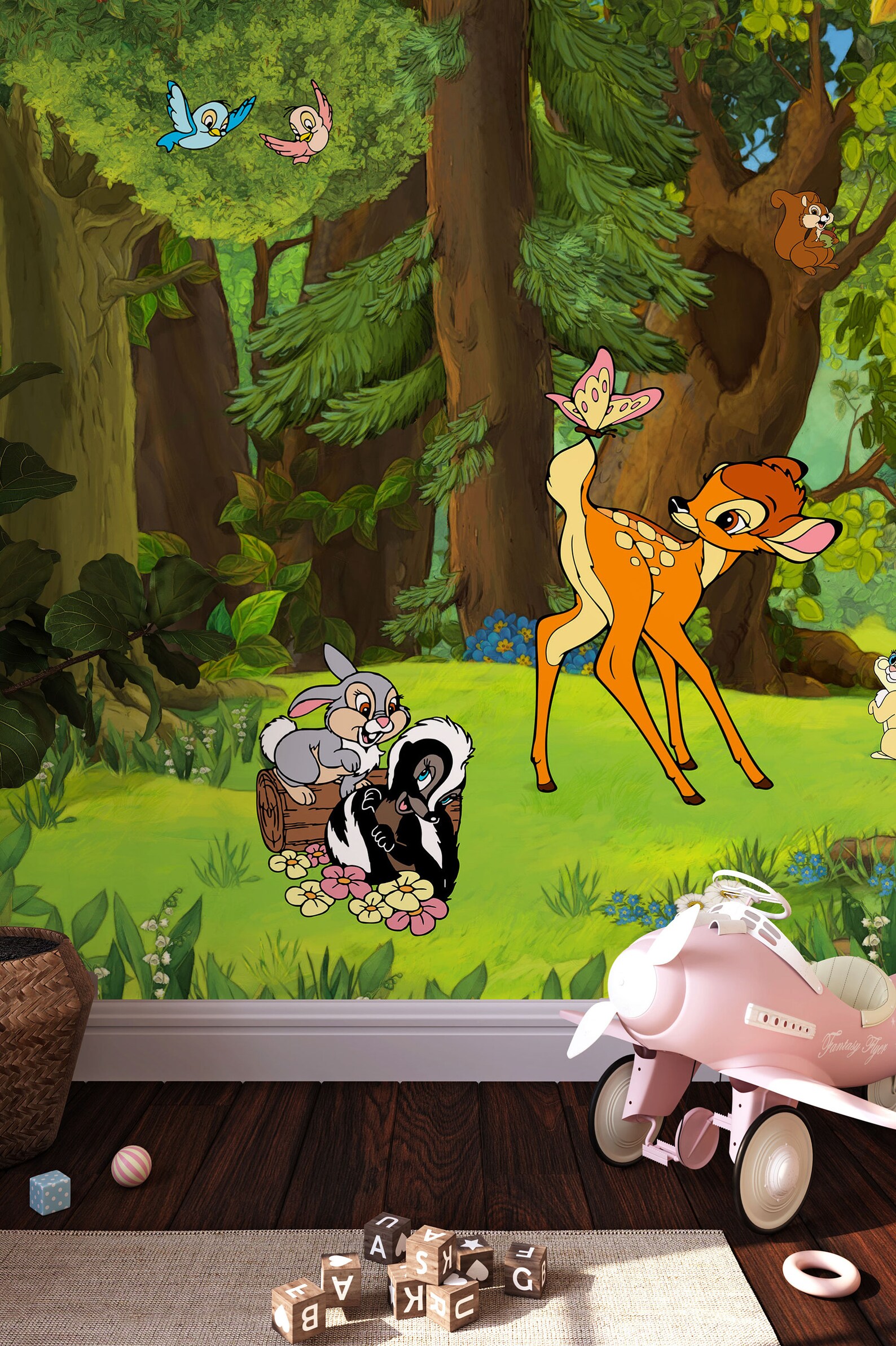 A Life in the Woods Wall Mural | Bambi Wallpaper | Nursery Decor ...