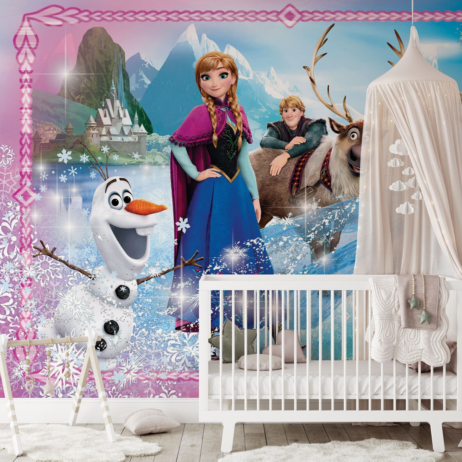 Frozen Wall Mural Frozen Wallpaper Frozen Wall Decor Nursery Decor ...