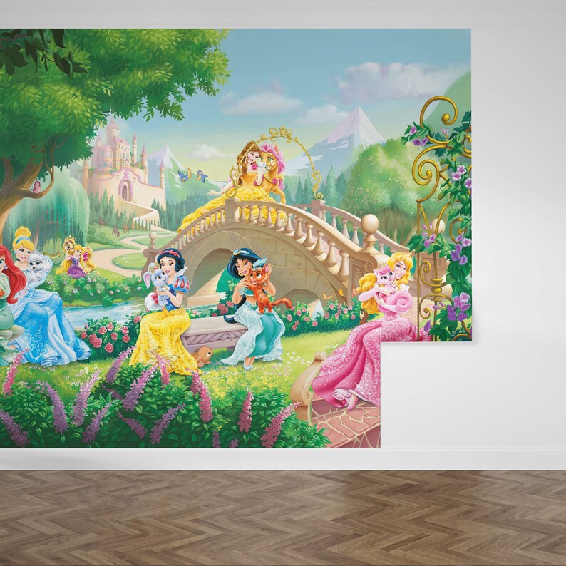 Princess Wall Mural Princess Wallpaper Nursery Decor - Etsy