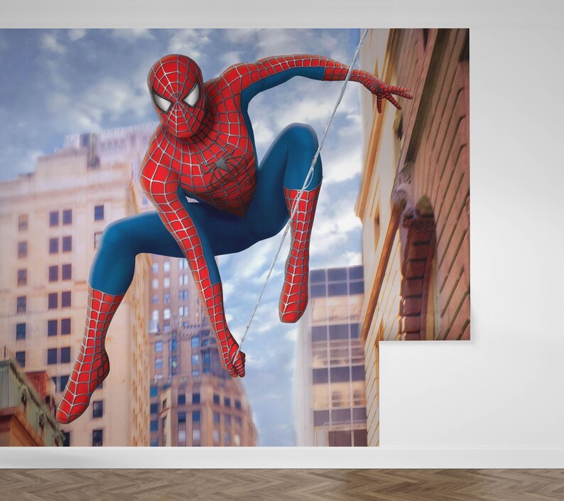 Spiderman Wall Mural | Spider-man Wallpaper | Spiderman Wall Decor ...
