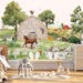 Watercolor Farm Dreamscape Wall Mural | Farm Life Wallpaper ...