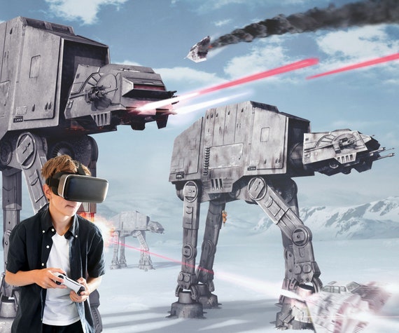 Star Wars Wall Mural AT-AT Wallpaper Nursery Decor | Etsy