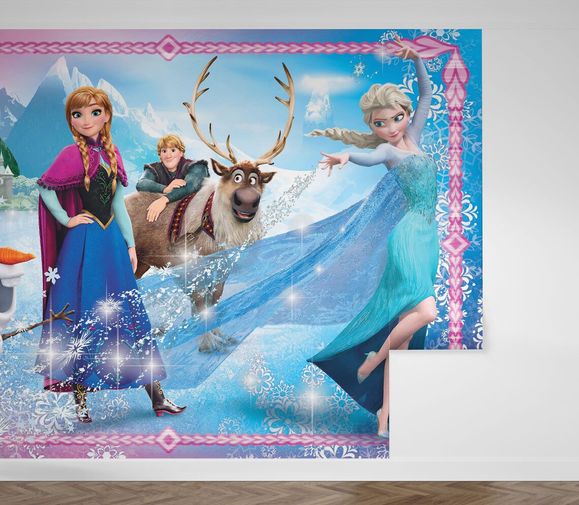Frozen Wall Mural Frozen Wallpaper Frozen Wall Decor - Etsy
