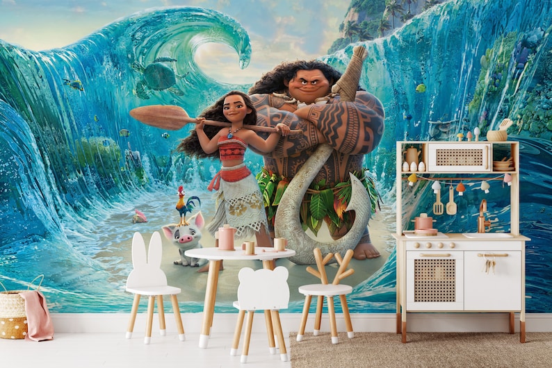 Moana Wall Mural | Moana Wallpaper | Moana Wall Decor | Nursery Decor ...