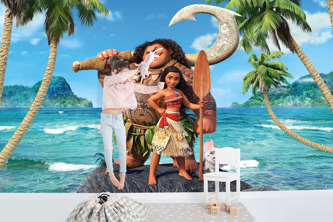 Moana Wall Mural Moana Wallpaper Moana Wall Decor - Etsy