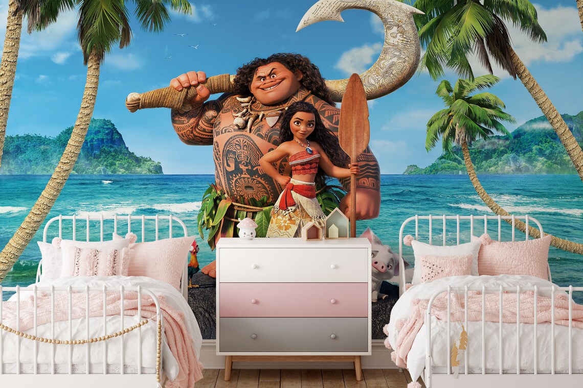 Moana Wall Mural Moana Wallpaper Moana Wall Decor - Etsy