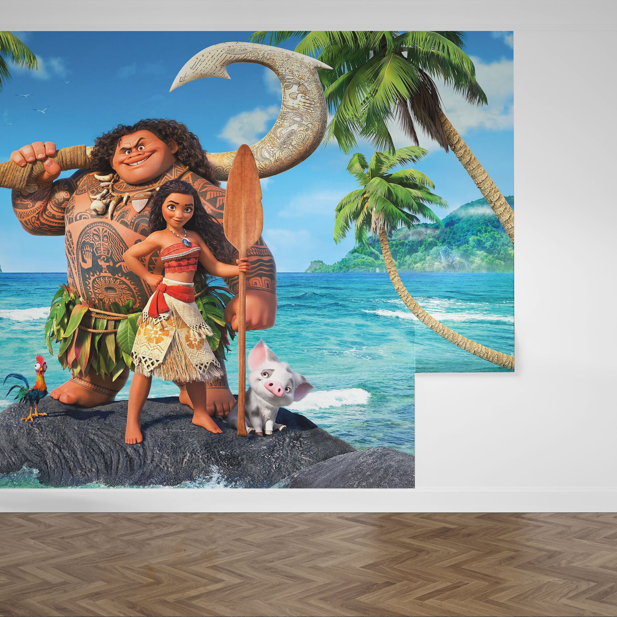 Moana Wall Mural Moana Wallpaper Moana Wall Decor Nursery Decor ...