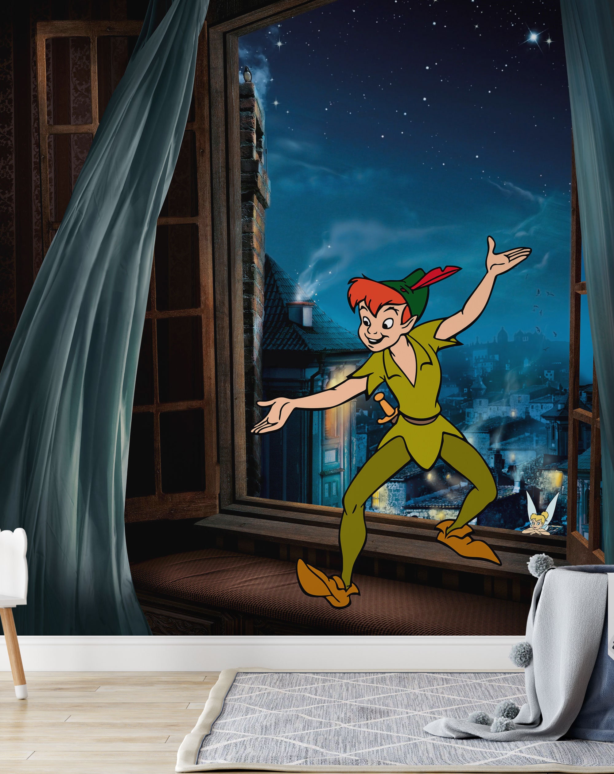 Welcome to Neverland Wall Mural Peter Pan Wallpaper Peter - Etsy
