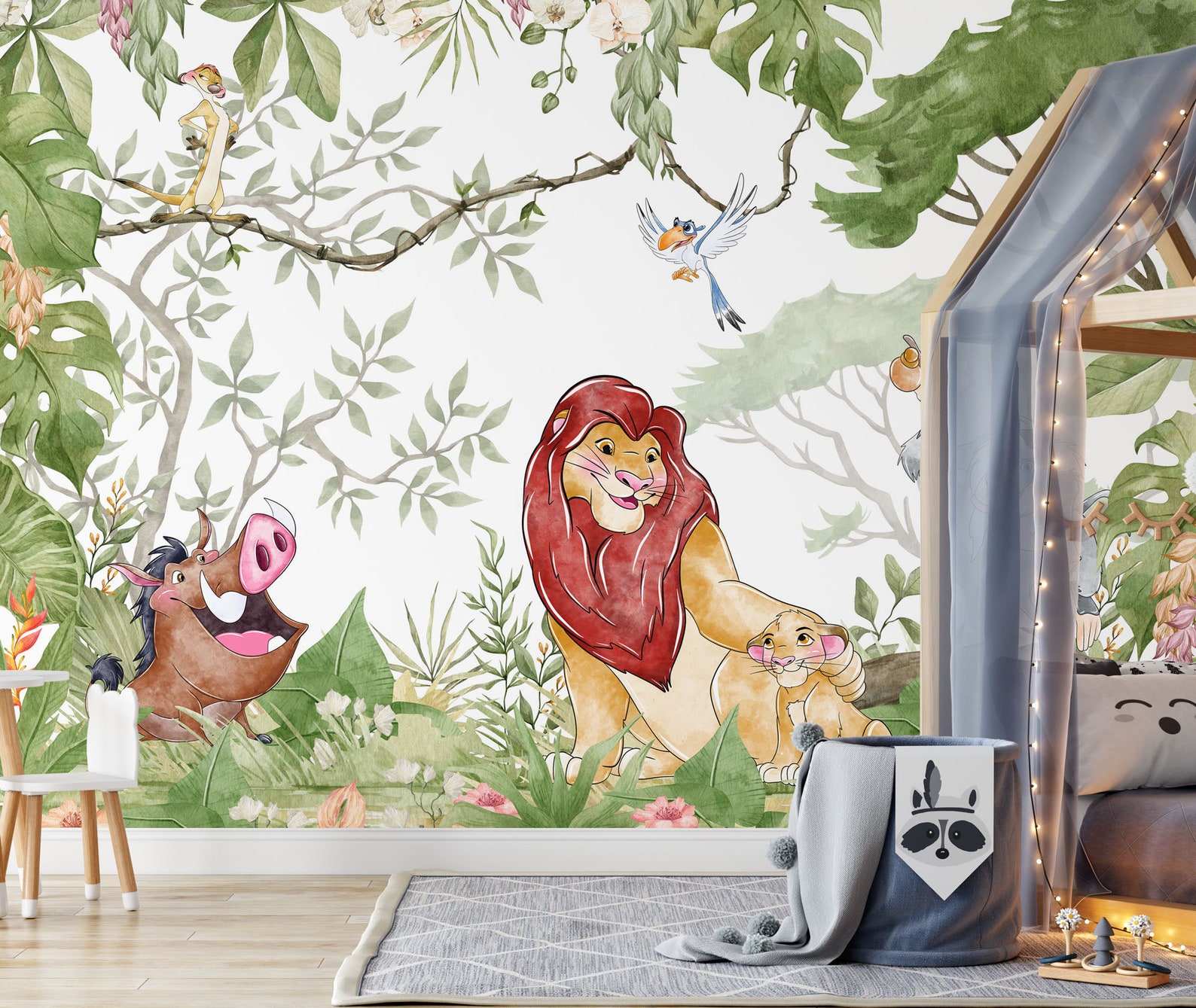Simba and Friends Wall Mural | Simba Wall Mural | Lion King Wallpaper ...