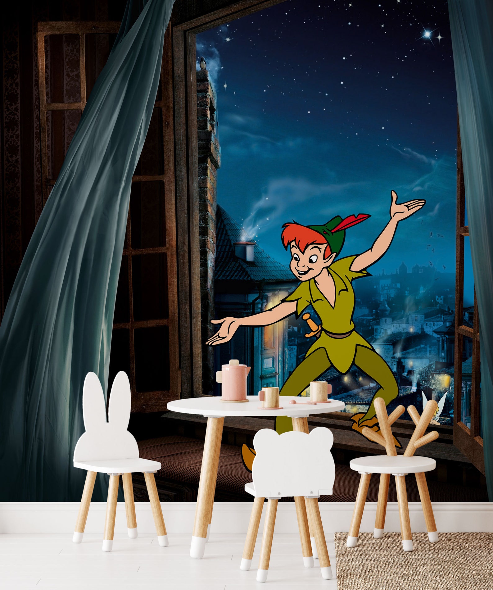 Welcome to Neverland Wall Mural | Peter Pan Wallpaper | Peter Pan Wall ...