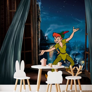 Welcome to Neverland Wall Mural | Peter Pan Wallpaper | Peter Pan Wall ...