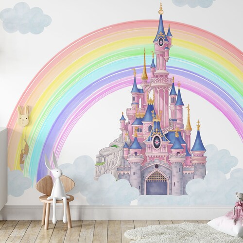 Princess Wall Mural Princess Wallpaper Nursery Decor - Etsy