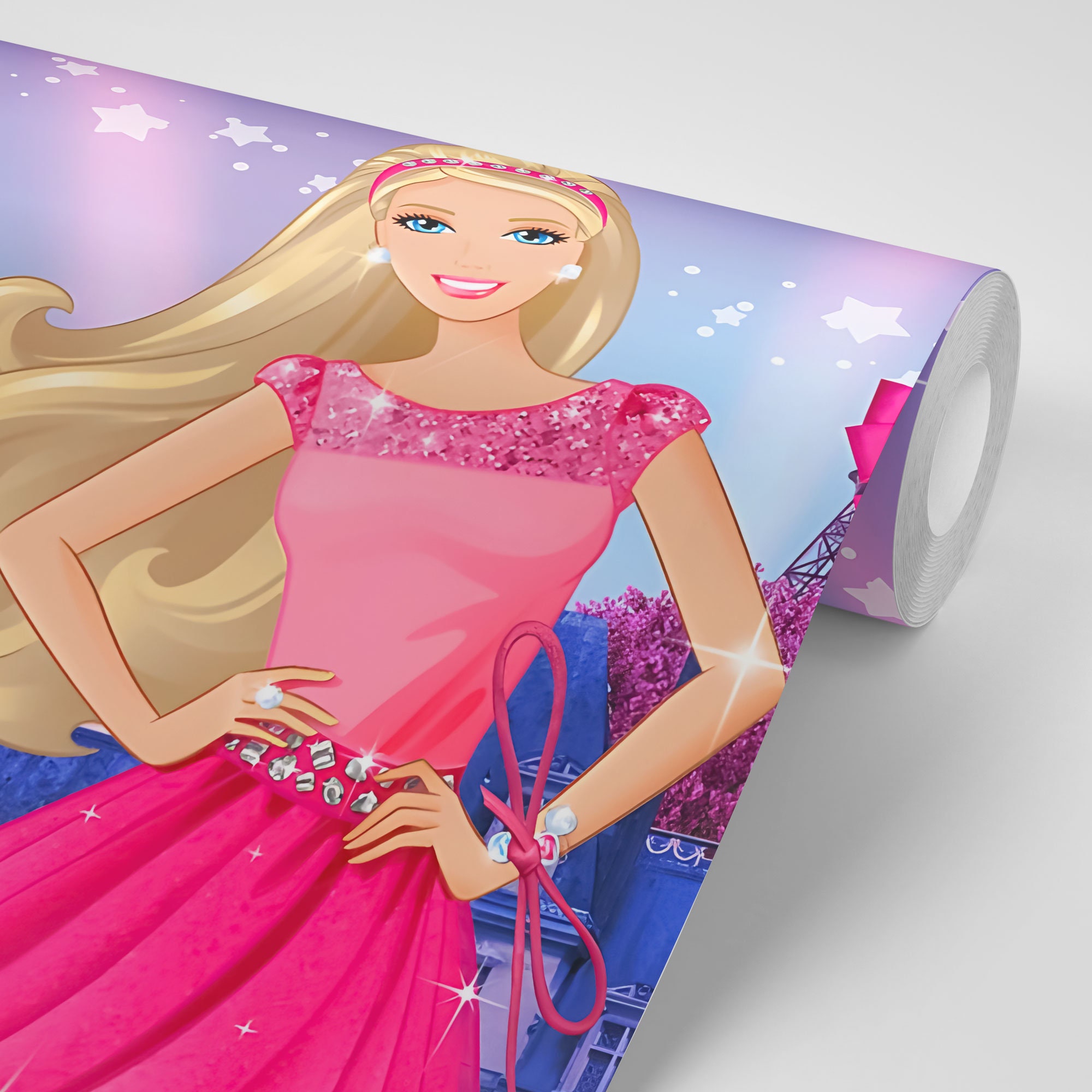 Barbie Wall Mural Barbie in Paris Wallpaper Barbie - Etsy