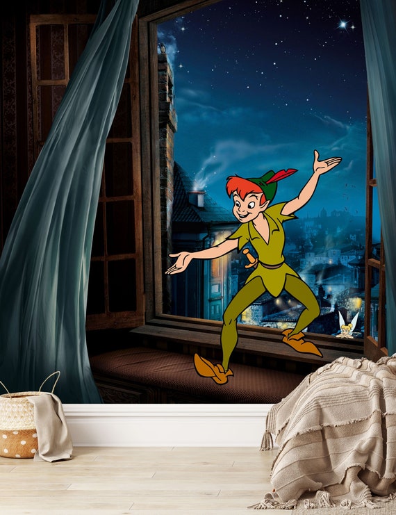Welcome to Neverland Wall Mural Peter Pan Wallpaper Peter | Etsy