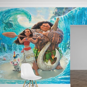 Moana Wall Mural Moana Wallpaper Moana Wall Decor Nursery Decor ...