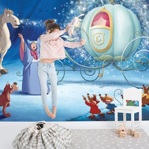 Cinderella Wall Mural | Princess Wallpaper | Nursery Decor | Children ...