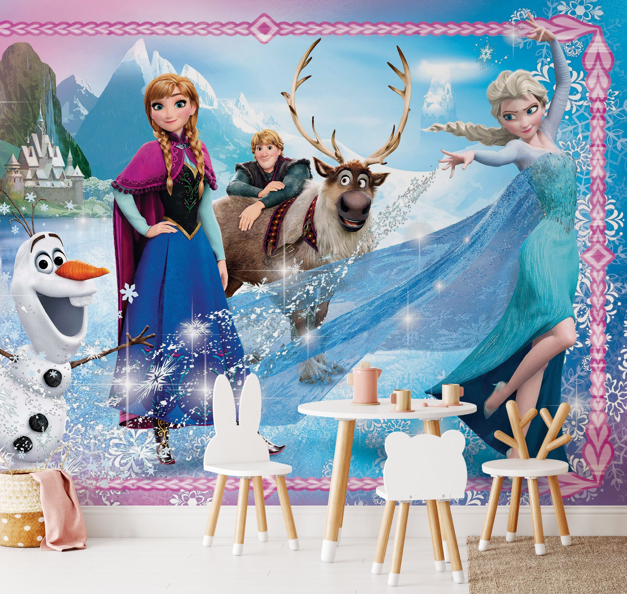 Frozen Wall Mural Frozen Wallpaper Frozen Wall Decor Nursery Decor ...