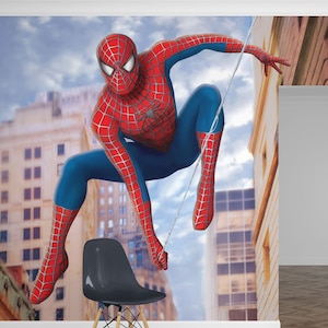 Spiderman Wall Mural Spider-man Wallpaper Spiderman Wall | Etsy