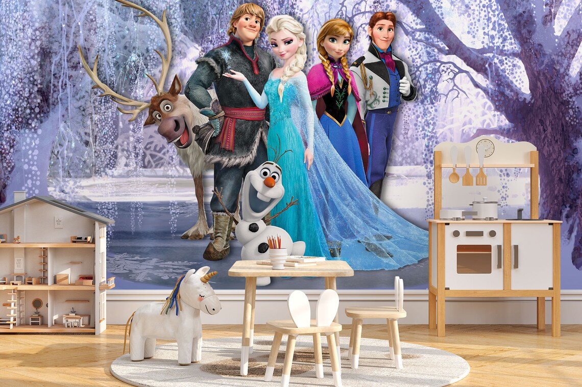 Frozen Wall Mural Frozen Wallpaper Frozen Wall Decor Nursery Decor ...