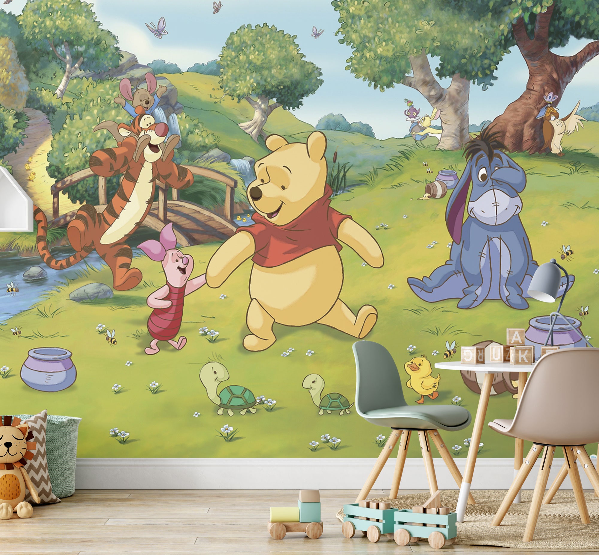 Winnie the Pooh and the Turtles Wall Mural Winnie the Pooh and Friends ...