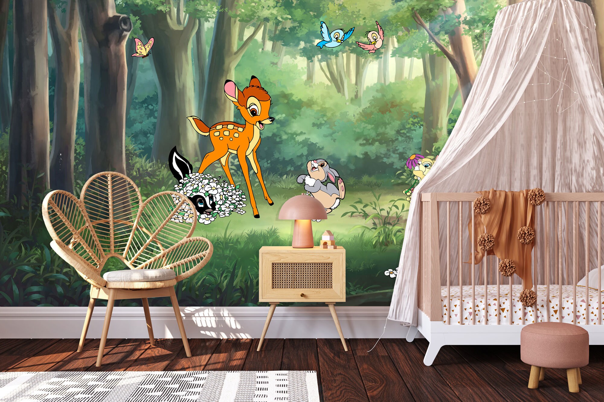 Bambi Wall Mural | A Life in the Woods Wallpaper | Nursery Decor ...