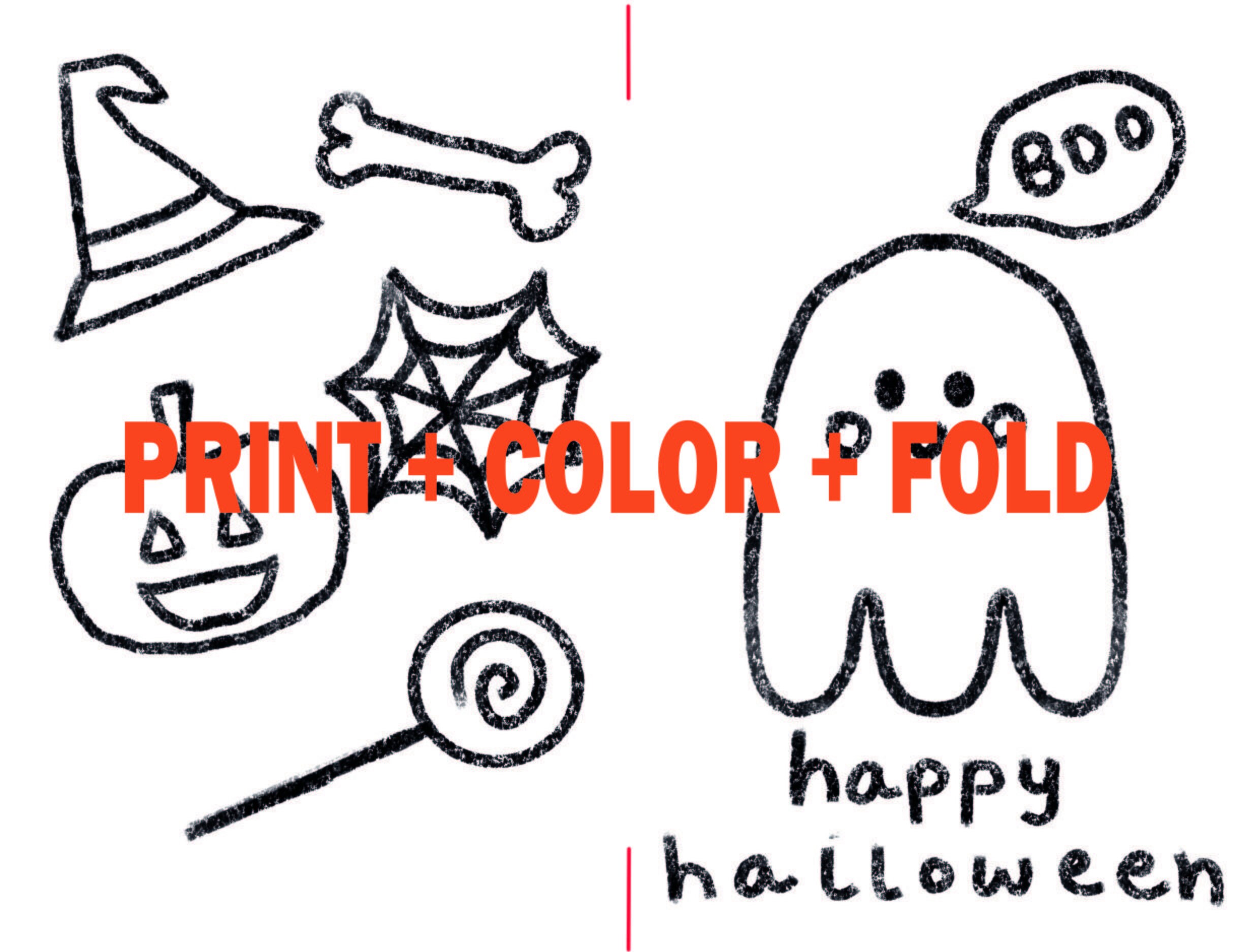 Printable Card | Coloring Greeting Card | Kids Color Birthday Card ...