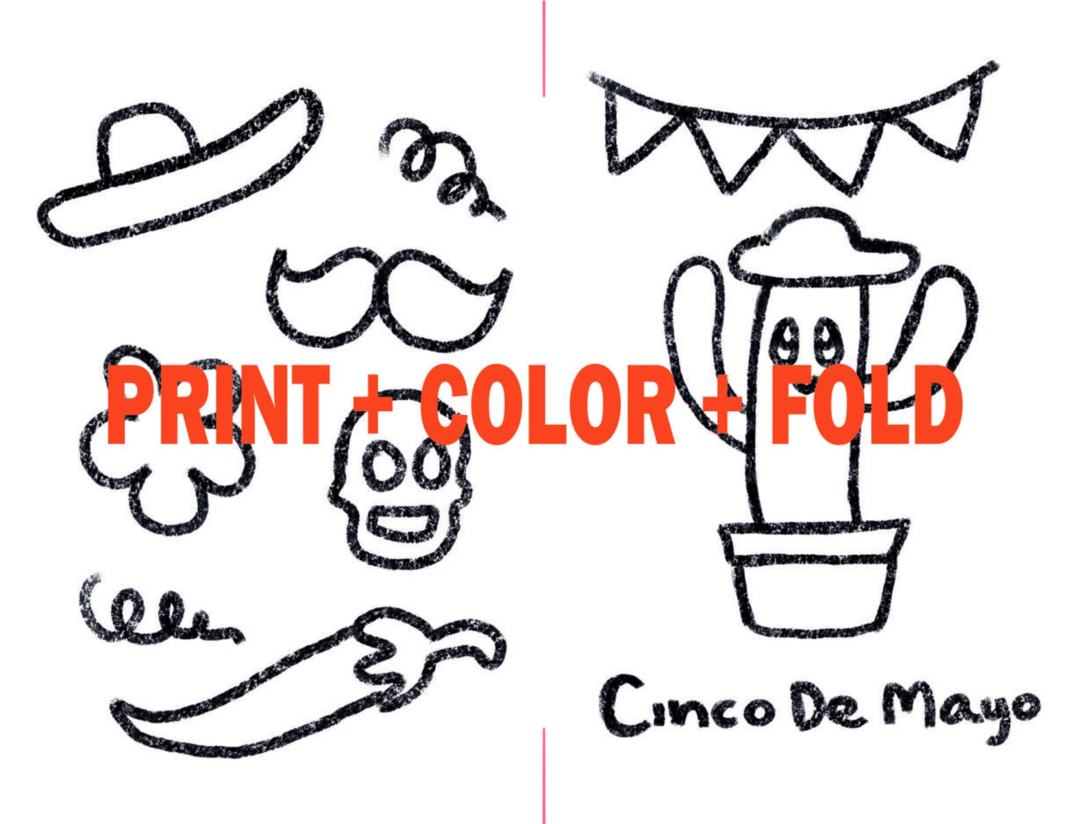 Printable Card Coloring Greeting Card Kids Color Birthday - Etsy