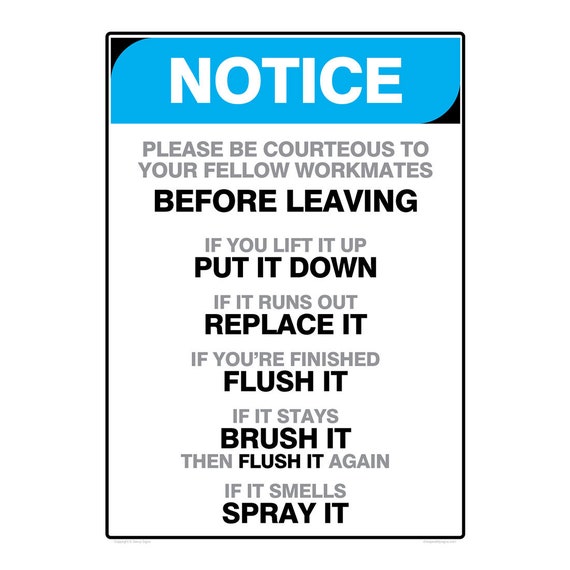 Bathroom Not Working Poster