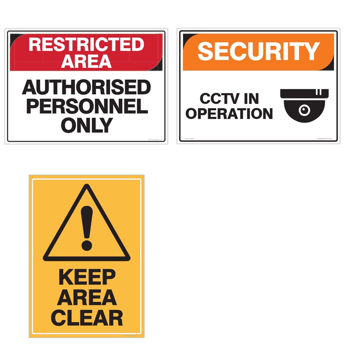 Small Business Safety Sign Bundle, Emergency, Hazard, PPE Signage ...