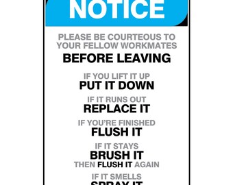 Islamic Bathroom Etiquettes Poster - Etsy