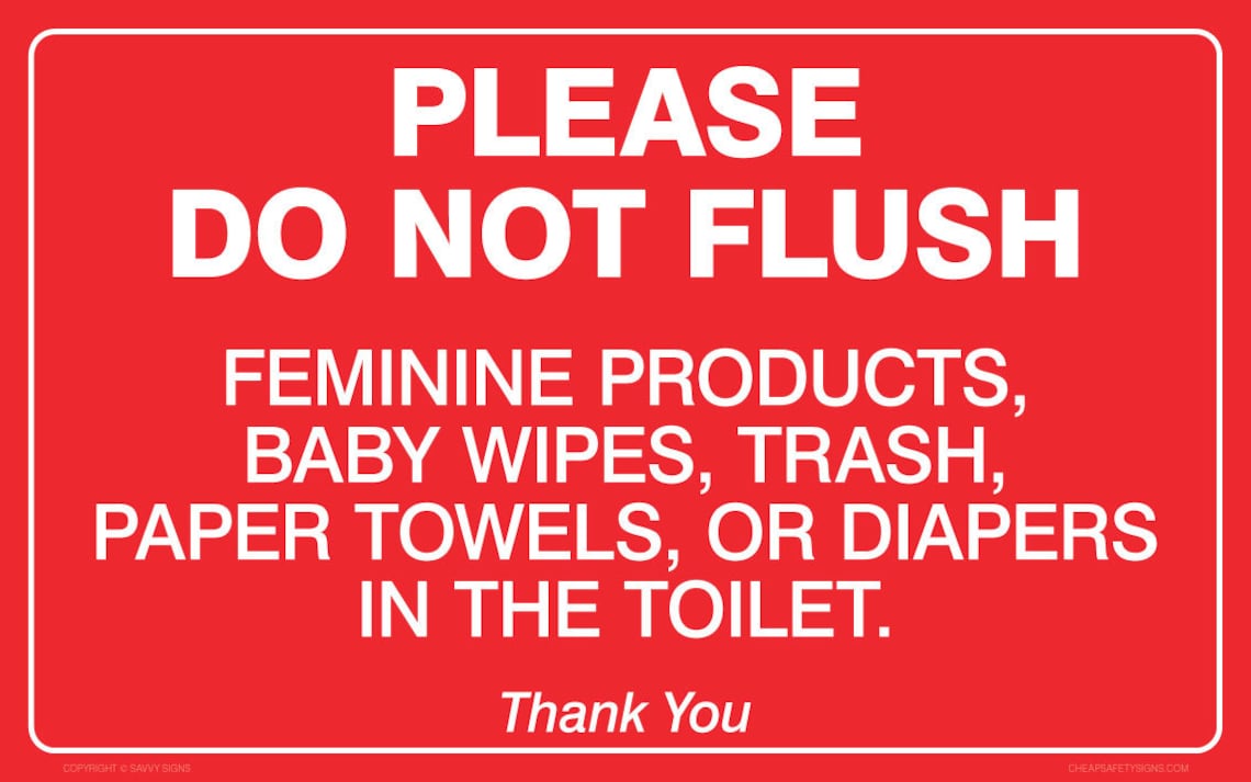 Please Do Not Flush Toilet Poster for Your Air BNB (digital Product) - Etsy