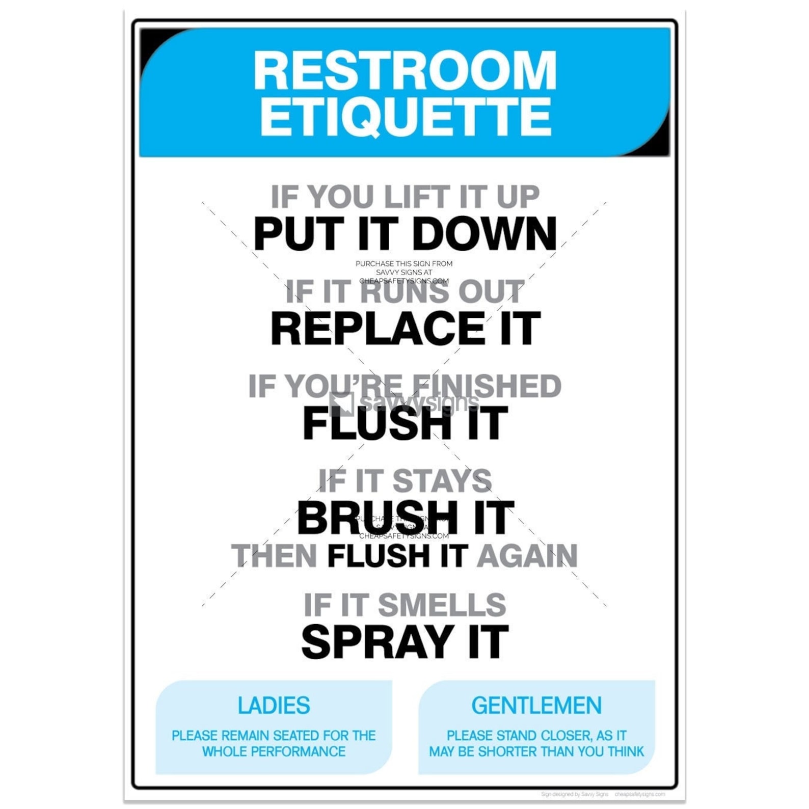 Bathroom Etiquette Poster for Your Workplace (digital Product) - Etsy